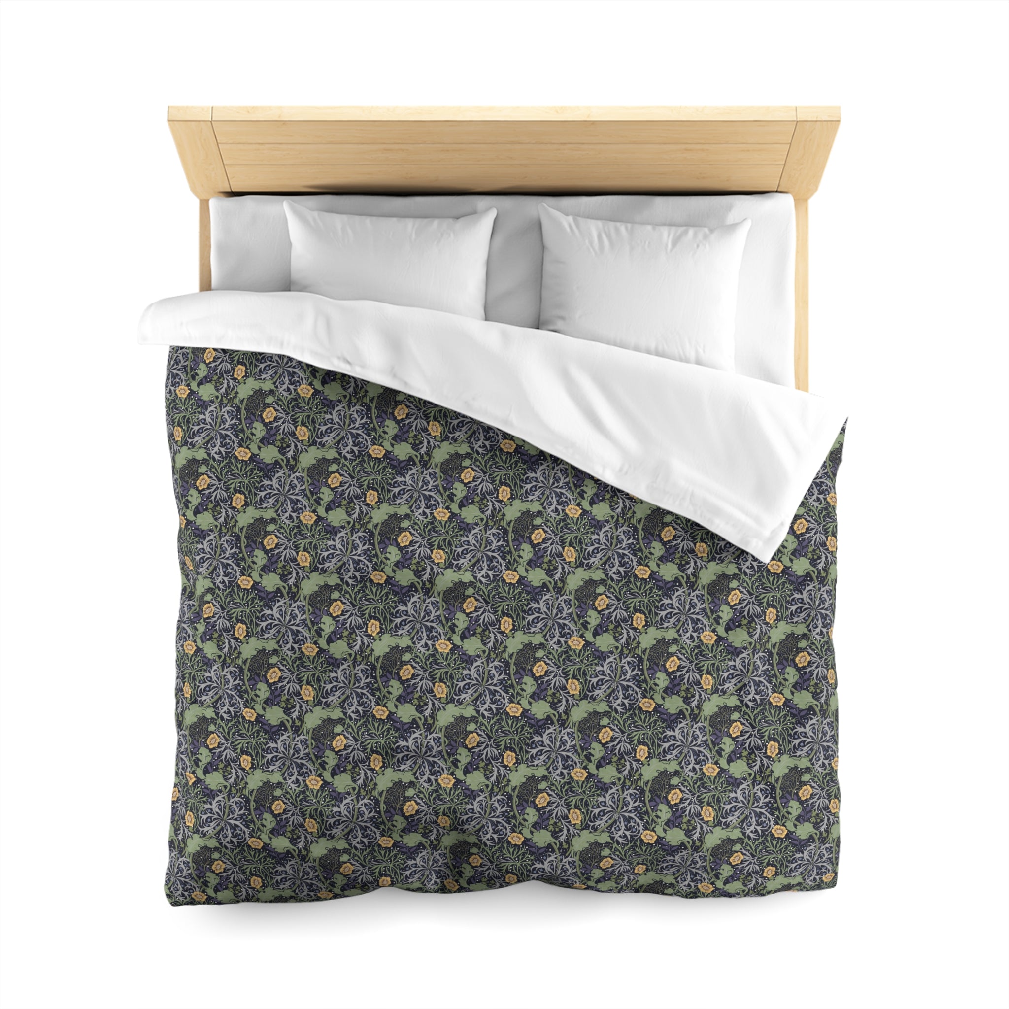 Duvet Cover inspired by William Morris - Seaweed (Yellow Flower ...