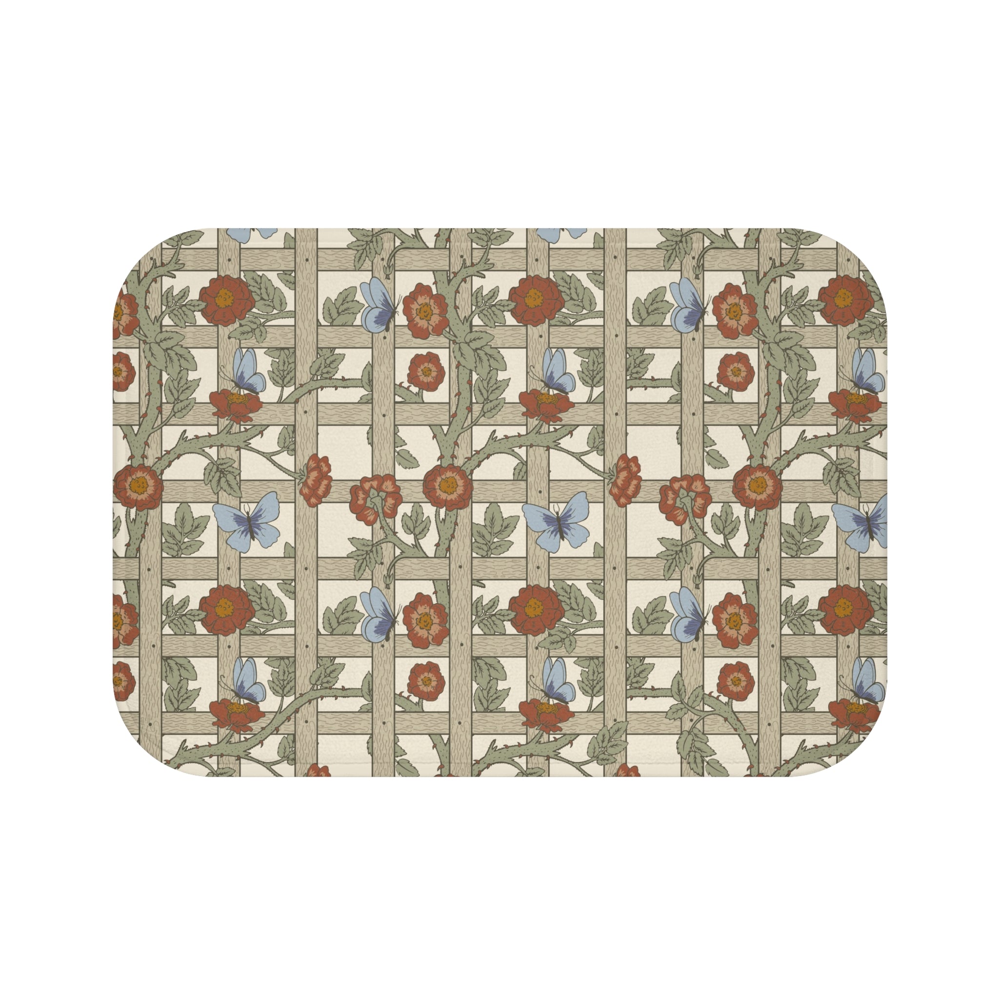 Microfibre Bath Mat inspired by William Morris - Trellis Collection ...