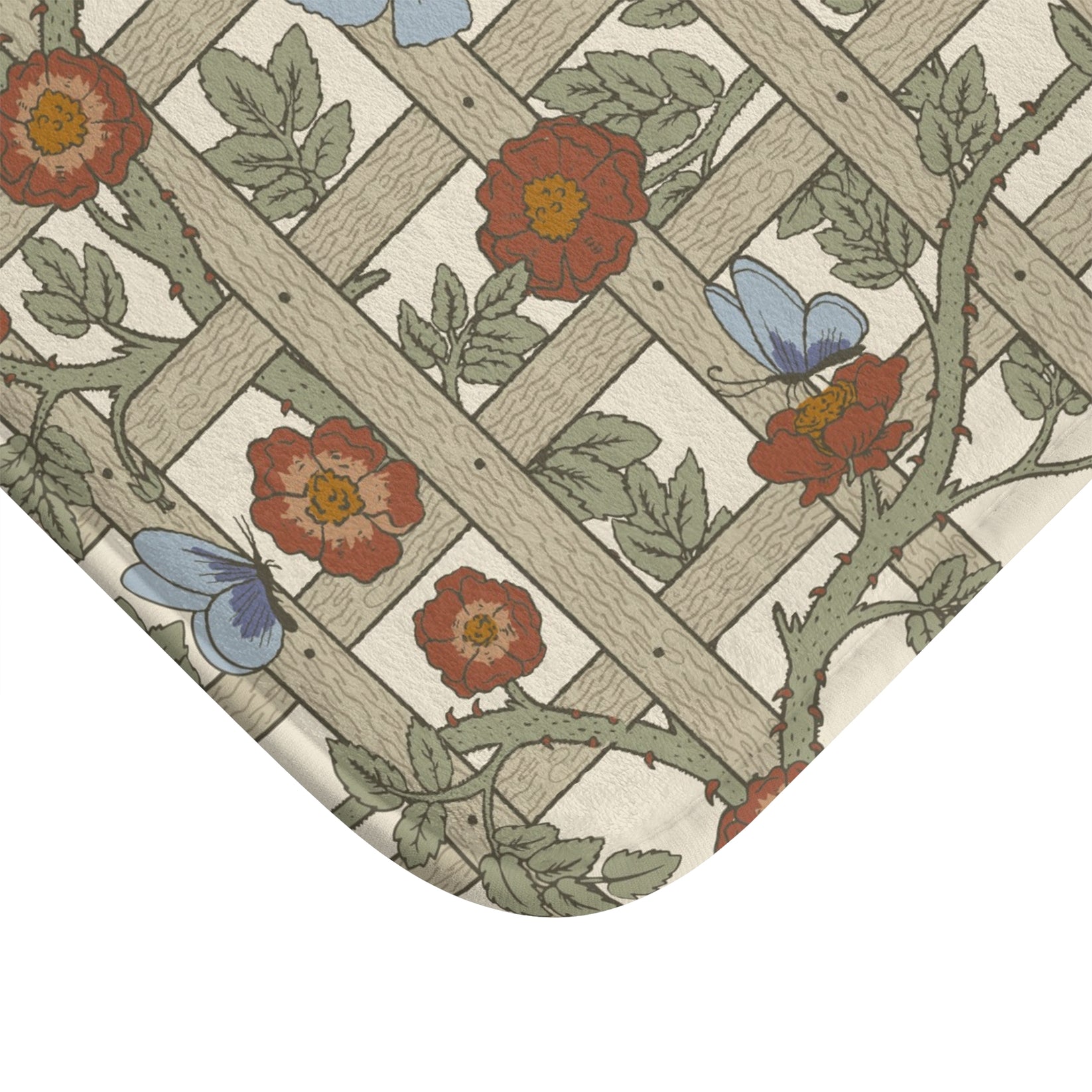 Microfibre Bath Mat inspired by William Morris - Trellis Collection ...